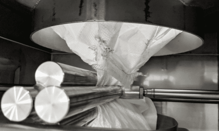 Bulk Bag Discharge Station Feed Tube & Outlet Spout Clamp