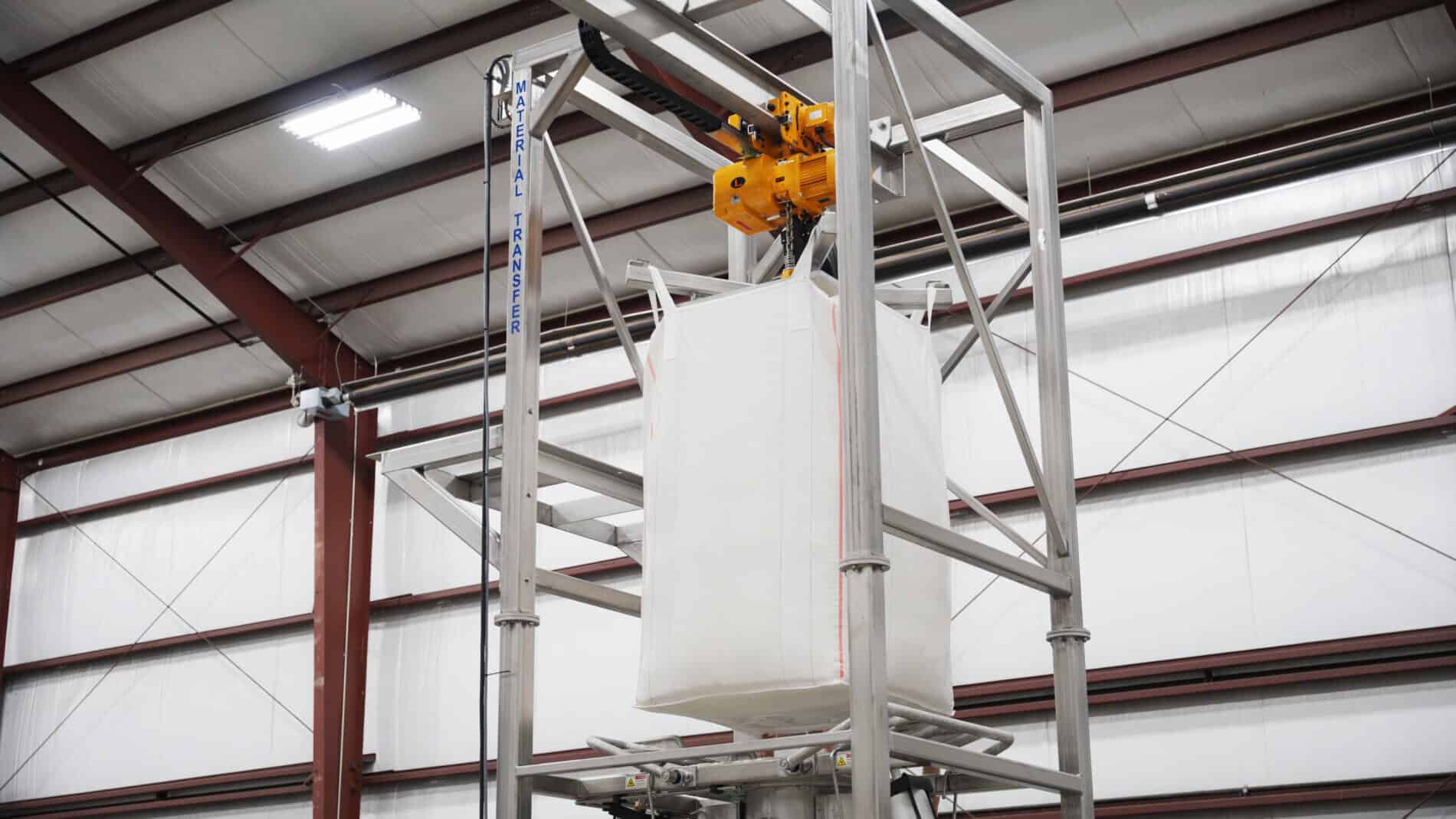 Discover Custom Bulk Bag Discharger Frame & Hoist Lift Options • BulkInside