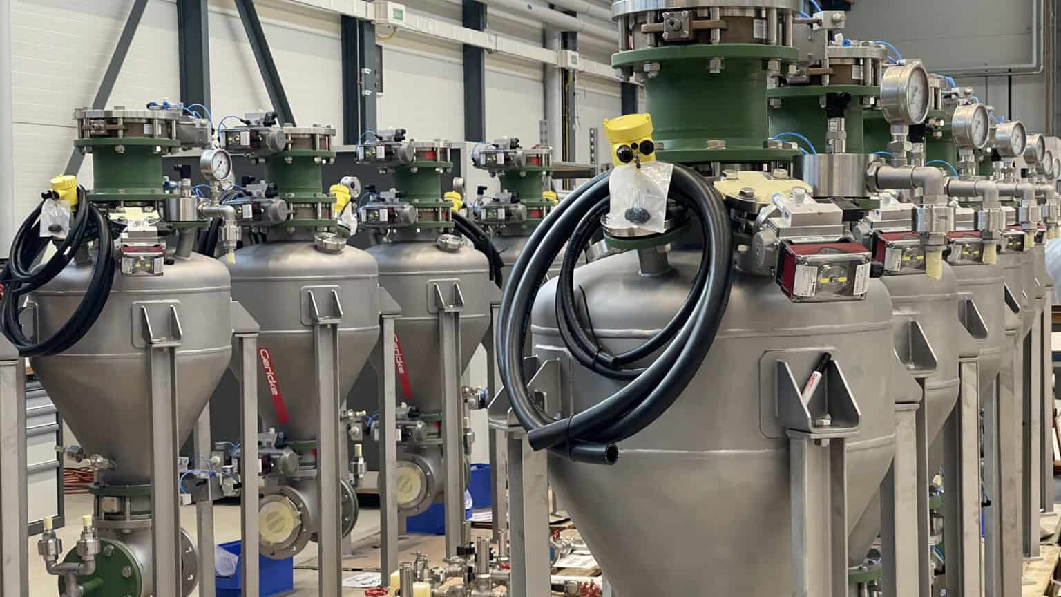 Gericke Installs Pneumatic Conveying Systems- Battery Production