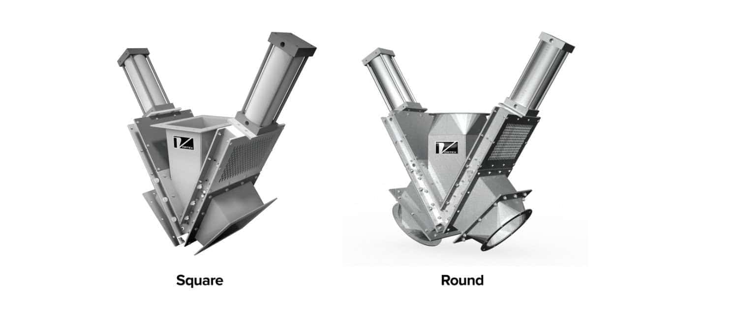 Vortex® Gravity Vee Diverter™ | Dual-Gate Gravity Flow Diverter